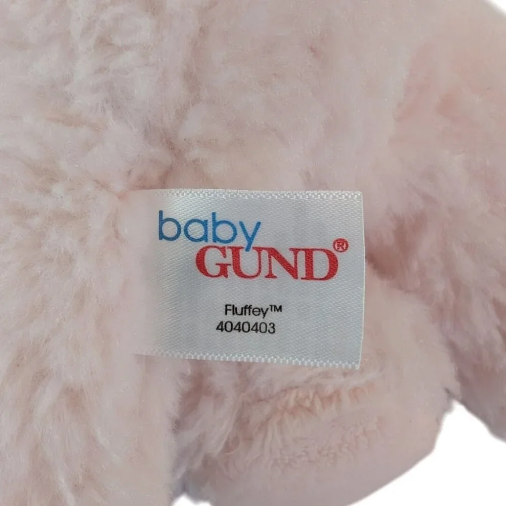 Gund | Toys | Baby Gund Fluffey Pink Puppy Dog Plush 9 Lovey Satin Tail ...